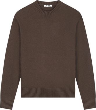 Olaf Hussein Pull en maille essentiel - Homme - Pulls - Brun - Taille: XL
