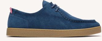 Faguo Chaussure en cuir bleu et &eacute;cru