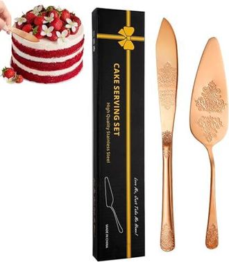 Generic Ensemble de d&eacute;coupe de g&acirc;teau pour mariage, trancheuse &agrave; g&acirc;teau d&eacute;corative et pelle &agrave; tarte | Ensemble de d&eacute;coupe de g&acirc;teau durable pour fruits, froma