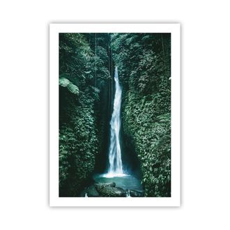 Arttor Wandposter Art Prints 50x70cm Poster ohne Rahmen Tropen Wasserfall Dschungel K&uuml;che Wanddeko Bild Wand Kunstdruck Deko Wandbilder Dekoration Wohnzimmer