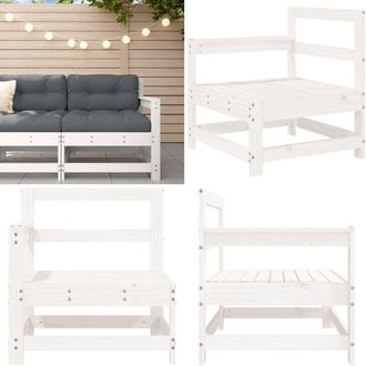vidaXL Canap&eacute; dangle de jardin blanc bois de pin massif - Canap&eacute; Jardin - Mobilier Ext&eacute;rieur - Meubles De Jardin - Canap&eacute; Dangle - Bois De Pin - Home &