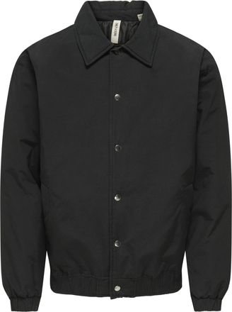 Only & Sons Herren Onsbratt Life T2T Padded Coach Jacket, Black, xx_l