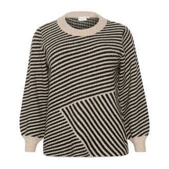 Kaffe Curve Kcverina Strickpullover - - Knitwear - Damen - Beige - XL
