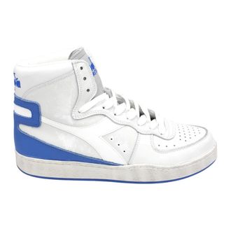 Diadora Homme, Chaussures, Blanc, Taille: 42 1/2 EU Baskets de Basket Vintage Blanc Bleu