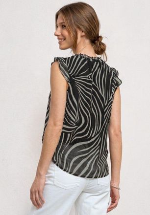 Street One Blusentop mit Chiffon-Layer
