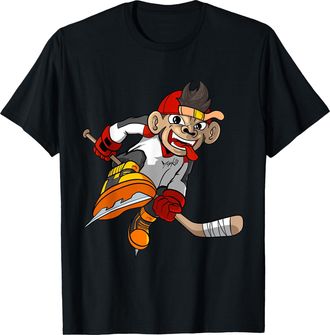 monkä Eishockey Affe Eishockeyspieler T-Shirt