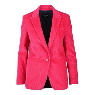 Dondup Samt Lange Jacke mit Knopfverschluss - - Jackets - Damen - Rosa - XS