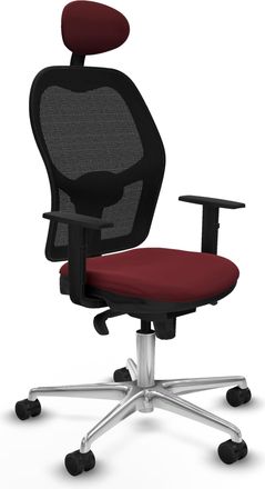 Piqueras y Crespo Jorquera Hochstuhl mit 1D-Armlehnen, h&ouml;henverstellbarer Lendenwirbelst&uuml;tze und festem Kopfteil, ausgestattet mit Sincro 5 Positionen und injiziertem S