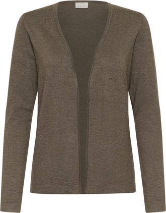 Kaffe Strickjacke KAfenia Damen Strickjacke Langarm Offen V-Ausschnitt Lang Cardigan XS, Morel Melange XS