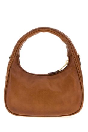 Miu Miu Leather Shoulder Bag - Cognac
