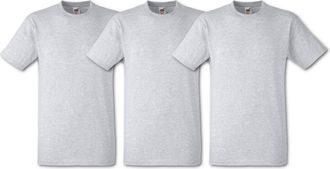 Fruit Of The Loom Herren T-Shirt, 3er Pack, Gr. XX-Large, Grau - Erika-Grau