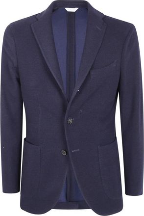 Boglioli Homme, Vestes, Bleu, Taille: 4XL Knit Blazer