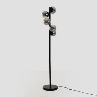 Sklum Sklum - Lampadaire en fer avec boules en verre Buble Noir