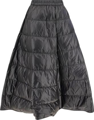 Moncler Puffer Midi Rock - - Skirts - Damen - Schwarzk - 2XS