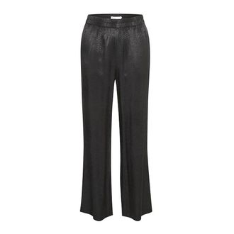 Karen by Simonsen Pantalon Taille &Eacute;lastique Jambe Droite Meteorite - Femme - Pantalons - Noir - Taille: 38 FR