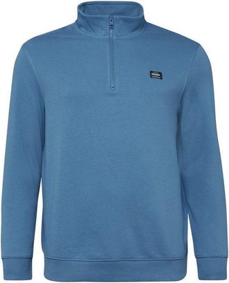 s.Oliver Sweatshirt Sweatshirt Sweatshirt mit Troyer-Kragen und Logo-Patch