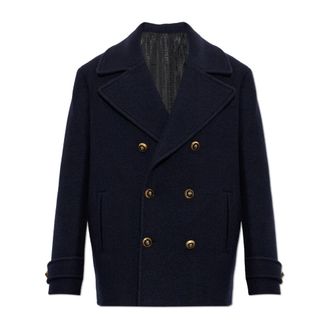Balmain Woll-Cabanjacke - - Coats - Herren - Blau - 2XL