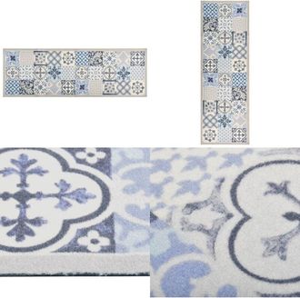vidaXL Küchenteppich Waschbar Mosaik 60x300 cm - Bodenmatte - Küchenläufer - Wohnzimmerteppich - Treppenauflage - Türmatte - Home & Living