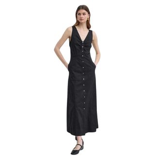 Karl Lagerfeld Baumwoll-Tageskleid - - Dresses - Damen - Schwarzk - XS