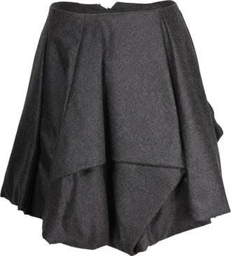 Alexander McQueen minijupe à design drapé - Gris