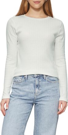 QS by s.Oliver Slim Fit Langarmshirt mit Ajourmuster