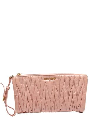 Miu Miu 2000-2015 matelasse clutch bag - Rose