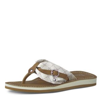Tamaris Damen Toe-Post Mule - 1-27109-42 447 36 CREAM/LOGO