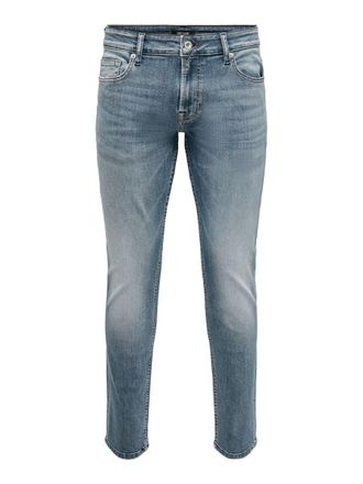 Only & Sons Herren Jeans ONSLOOM Slim 4604 - Slim Fit - Blau - Dark Blue Denim, Gr&ouml;&szlig;e:32W / 30L, Farbvariante:Dark Blue Denim 22024064