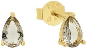 Amor Cupidon boucles doreilles Boucles doreilles en argent sterling 925 Boucles doreilles pour femmes, avec verre, 0,6 cm, gris, livré dans une boîte cadea