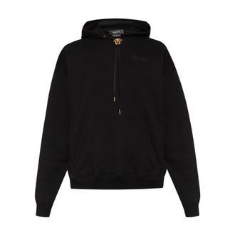 Versace Baumwollkapuzenpullover - - Sweatshirts & Hoodies - Herren - Schwarzk - M
