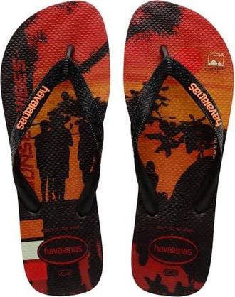 Havaianas Hype, Flip Flop Men, Black Black Begonia Orange, 4.5/5 UK