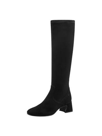 Tamaris Femme Damen Long Boot Heel 1-25520-45 Botte Haute Jusquau Genou, Noir, 39 EU