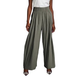 Generic Pantalon large en coton et lin pour femme, pantalon baggy en coton et lin pour femme, pantalon l&eacute;ger et confortable, pantalon palazzo &agrave; enfiler, coupe