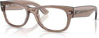 Ray-Ban Mega Wayfarer II Optics Transparent Taupe Beige Fassung Klar Glas Polarisiert 52-21