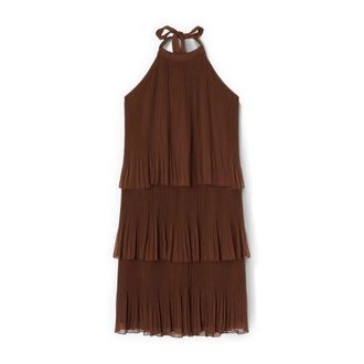 Motivi Kurzes Kleid mit Falten und R&uuml;schen - - Dresses - Damen - Braun - M