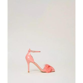 Twinset Tropischer Rosa Feder Sandale - Gr&ouml;&szlig;e 36 - - Shoes - Damen - Rosa - 36 EU