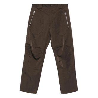 RANRA Schwarze Kaffee Nylon Cargo Hose - - Trousers - Herren - Braun - M