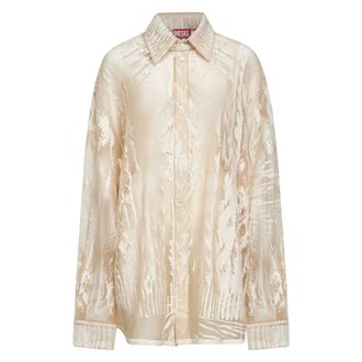 Diesel Hemd mit Grafischem Druck und Knopfleiste - - Blouses & Shirts - Damen - Wei&szlig; - M