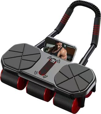 Generico Bauchrad | Bauchmuskelrolle mit automatischem Rückprall, rutschfestes Fitnessgerät für Reisen, Fitnessstudio, Anfänger, Frauen, Erwachsene