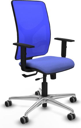 Piqueras y Crespo Stuhl mit verstellbaren Armlehnen, h&ouml;henverstellbare Lendenwirbelst&uuml;tze, ausgestattet mit Syncro/Traslack und Schneideschaum, mit Rollen 65 mm, Parket