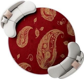 Generic Tapis Lavable et Antid&eacute;rapant Rouge pour Salon Salle &agrave; Manger Chambre Adulte et Ado Cuisine - Tapis Motif Traditionnel Art D&eacute;co Cachemire, Poil Ras Do