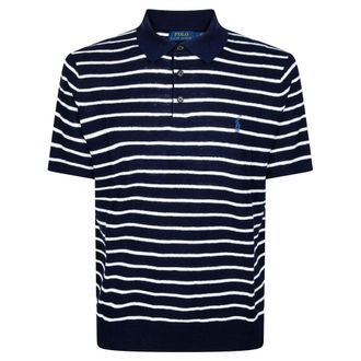 Polo Ralph Lauren Homme, Tops, Bleu, Taille: XL Maglia Polo Righe