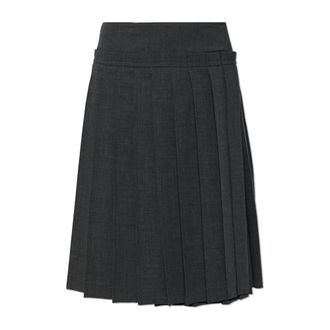 Ami Plissierter Midi-Rock aus Wolle - - Skirts - Damen - Grau - M