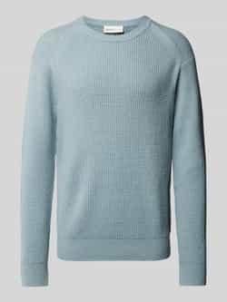 Tom Tailor Denim Regular Fit Strickpullover mit Wollanteil mit Strukturmuster