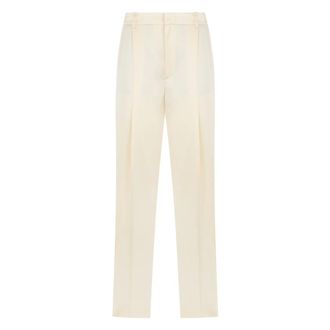 Vince Femme, Pantalons, Beige, Taille: 38 FR Pantalon droit taille haute
