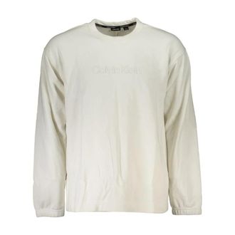 Calvin Klein Sportliches Sweatshirt mit Logo-Print und angerauter Innenseite - - Tops - Herren - Wei&szlig; - XL
