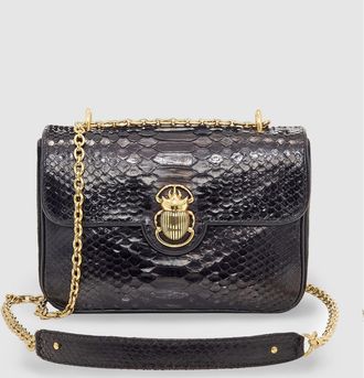 CLARIS VIROT Sac Ava Medium Python Noir