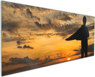 Wallario K&uuml;chenr&uuml;ckwand aus Glas 125 x 50 cm, Motiv: Schatten eines Helden | Spritzschutz abwischbar & pflegeleicht