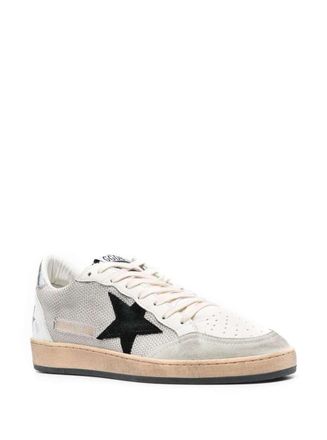 Golden Goose Mens Sneakers Ballstar Grey Leather Cow Trainers
