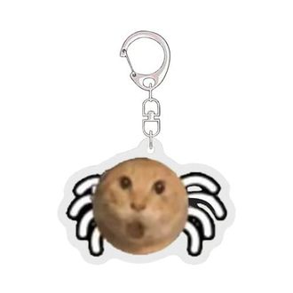 Generico Walopola Porte-cl&eacute;s en forme de chat en acrylique avec t&ecirc;te ronde et pendentif en forme de petits animaux pour adolescents, adultes, voyage, f&ecirc;tes, an